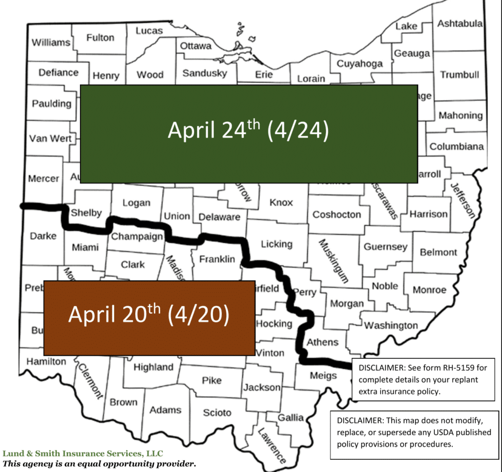 2018 Earliest Plant Dates - Lund and Smith Insurance Services